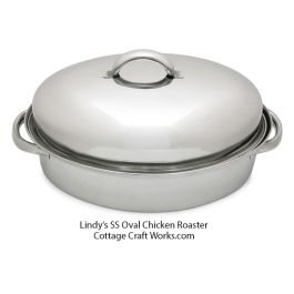 Small Stainless Steel Oval Roaster Pan – Chicken & Small Roast ...