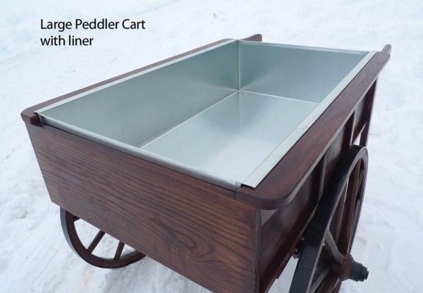 Old Time Reproduction Wooden Wheel Peddler-Vendor Cart