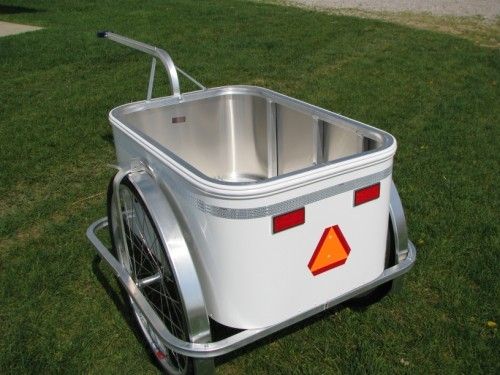 Bicycle Cargo Trailer, All Aluminum Sides, Seat Donut Hitch