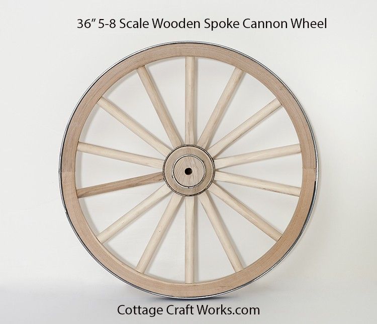 36 Inch Wooden Spoke Cannon Wheel