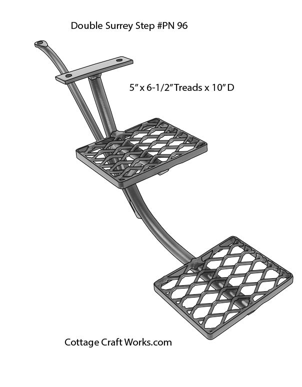 Buggy, carriage, surrey, wagon, cart, double iron steps