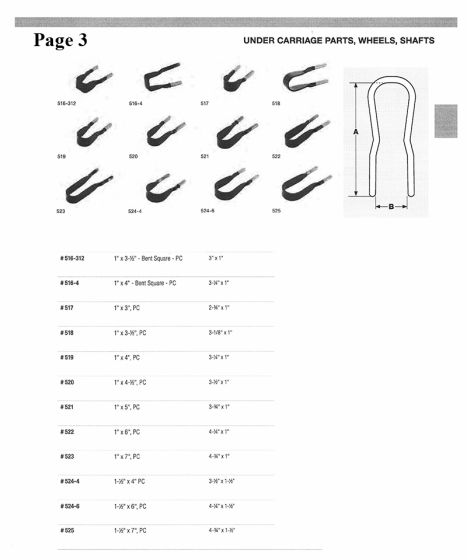 Buggy, Carriage, Wagon, Leaf Spring U-Bolts-Clip Hardware
