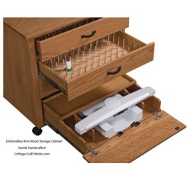Embroidery Arm Wood Storage Cabinet-Amish Handcrafted