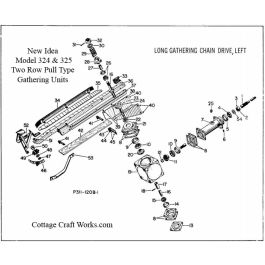 New Idea 324, 325 Corn Picker LH Long Gathering Chain Drive Parts
