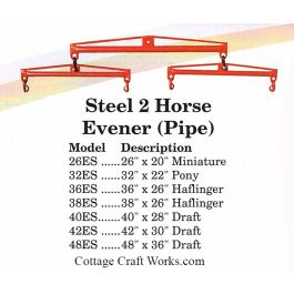 Horse Hitching, Steel Pipe, Horse Evener, Team, two, horse
