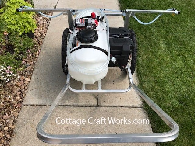 Hand Push 15 gallon wheeled yard, garden, farm sprayer