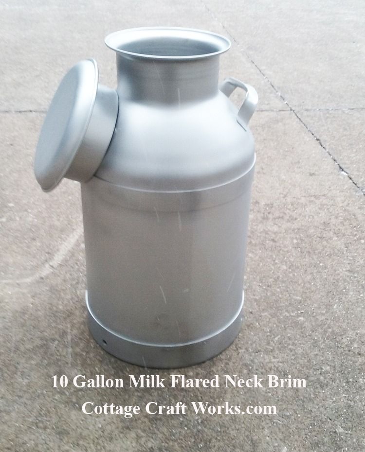 USA Stainless Milk Can| 10 Gallon | Flared Neck