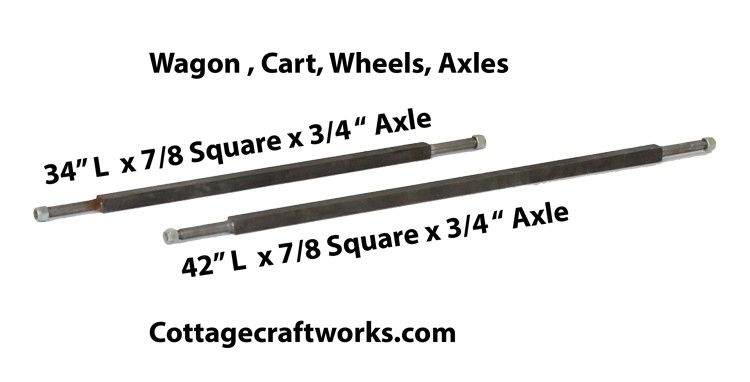 Small Wagon Axles 7129 8 Spoke Lowmac Wagon Wheels