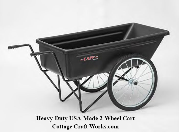 Heavy-Duty USA-Made 2-Wheel Poly Dump Cart
