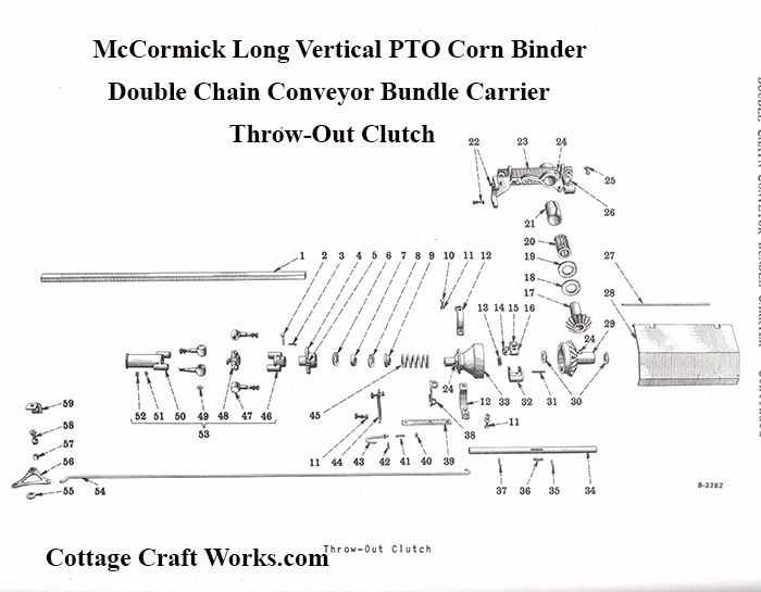 IHC McCormick PTO Corn Binder Double Chain Carrier Parts