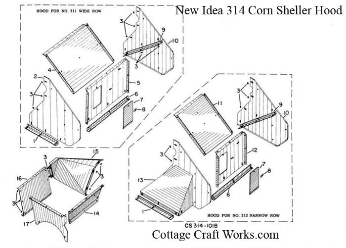 New Idea 314 Sheller Unit Parts