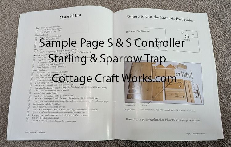 DIY Starling Trap Plans | Repeating Box Trap S & S Controller – Build ...