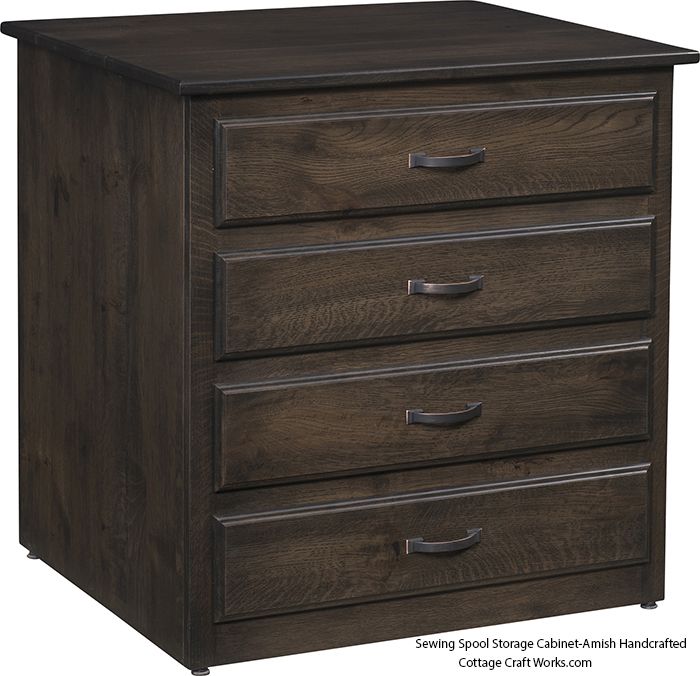 Amish Handcrafted Sewing Spool Storage Cabinet — Thread Organizer ...