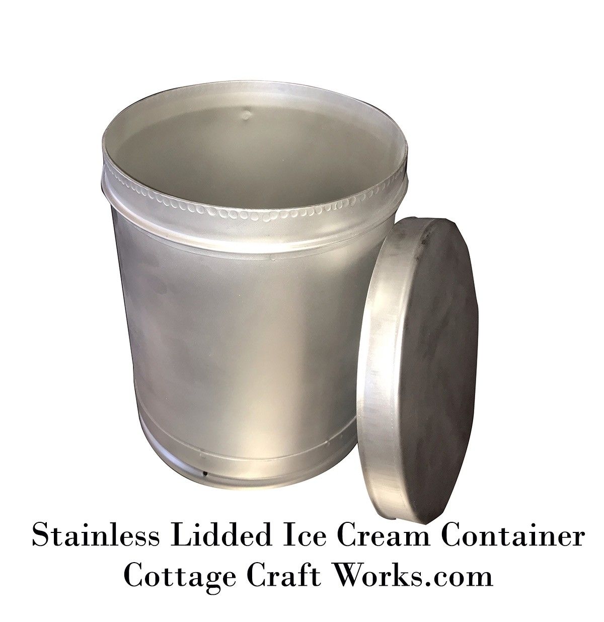 stainless lidded ice cream 12 & 20-qt containers
