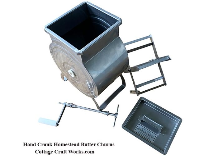 Homestead Hand Crank 304 Stainless One Gallon Butter Churn
