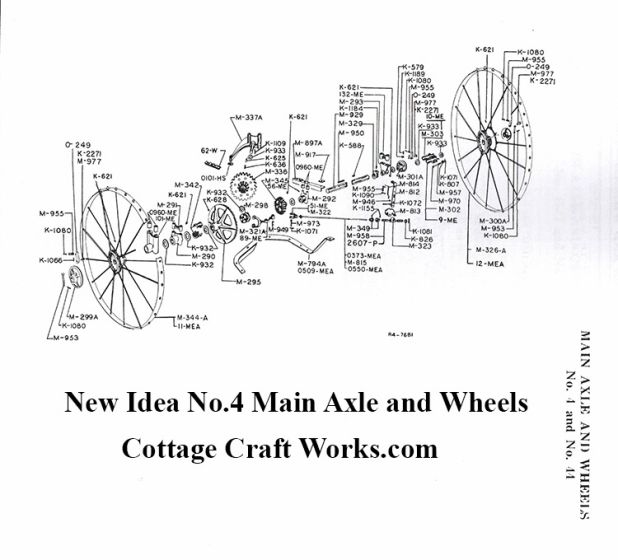 New Idea No. 4, 45-G Hay Rake Parts